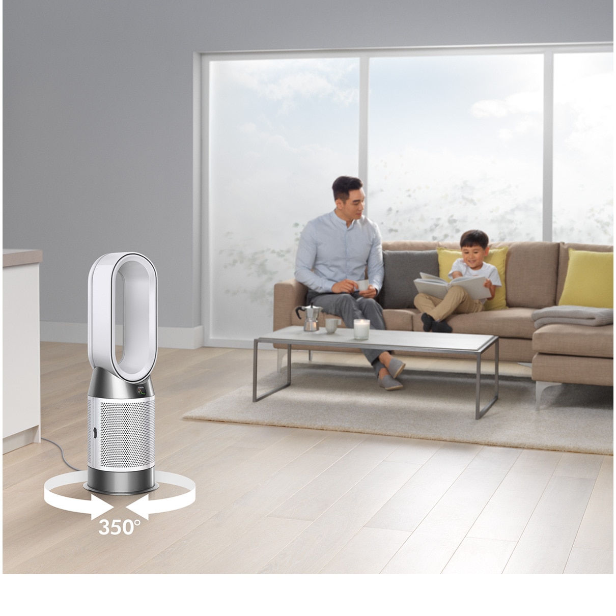 Purificator de aer si aeroterma Dyson Purifier Hot+Cool™ Gen1 HP10, 10 trepte de viteza, Filtru ...