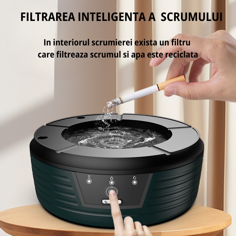 Scrumiera electrica multifunctionala de uz casnic cu spalare automata ...