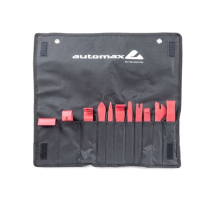 Kit demontare panouri si elemente auto, 11 piese cu husa, Automax - eMAG.ro