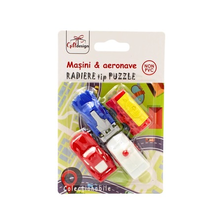 Set 4 radiere colectionabile Masini Aeronave ambulanta - eMAG.ro