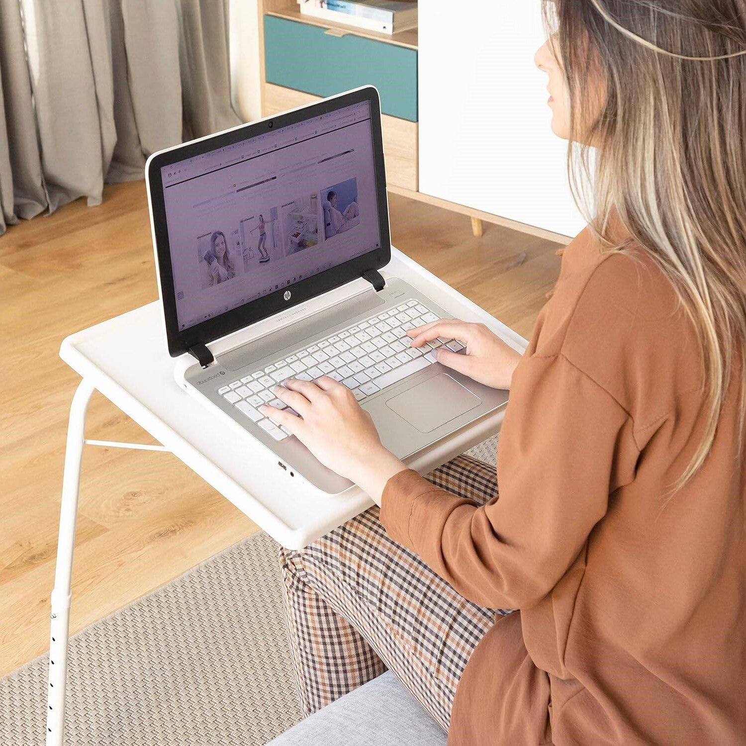 Masa multifunctionala pliabila, cu inclinare reglabila si 6 niveluri de ...