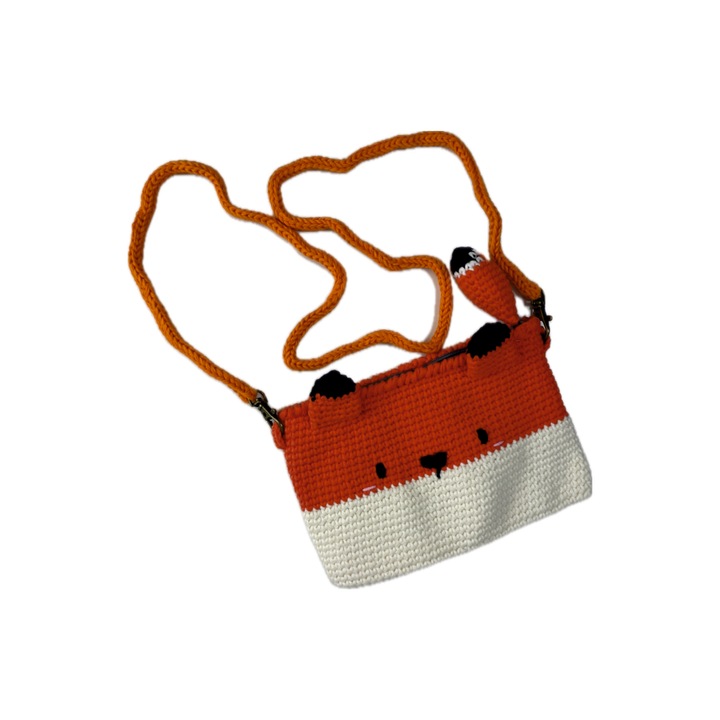 Geanta crosetata manual - Poseta Foxxie 21 cm - eMAG.ro