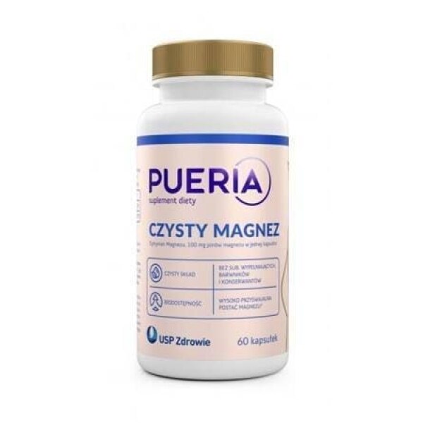 Supliment alimentar USP Zdrowie Pueria Magneziu, 100 mg, 60 capsule ...