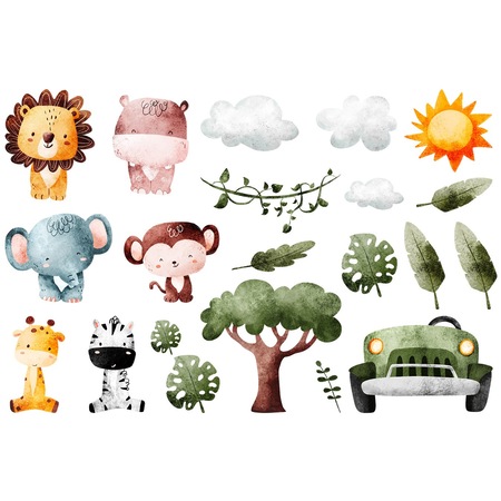 Sticker decorativ, Animale din padure, 12384ST-3 - eMAG.ro