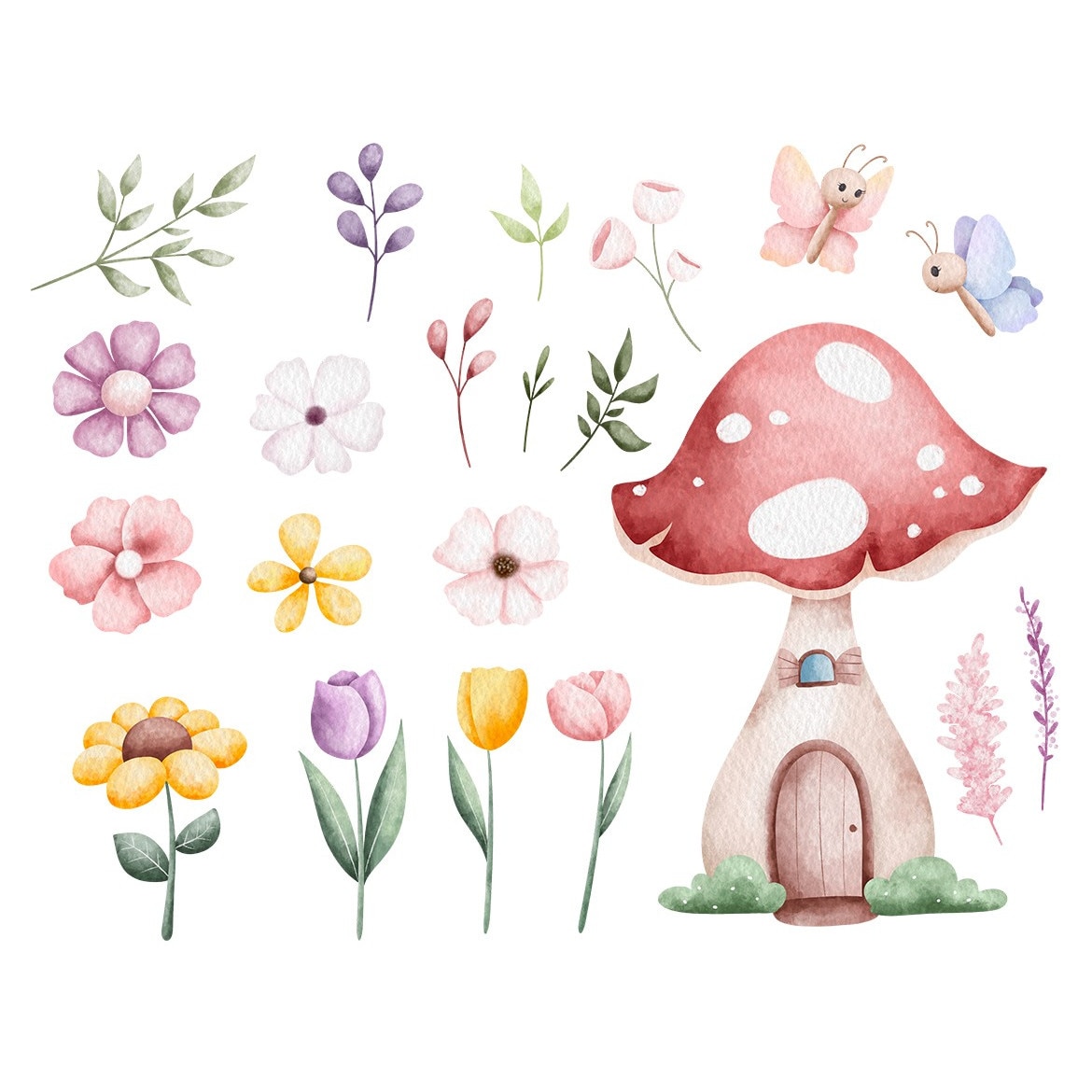 Sticker decorativ, Flori, Primavara, 12426ST - eMAG.ro