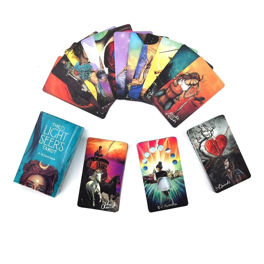 Set carti de tarot, 10.3x6cm, Model Light Seer, Multicolor - eMAG.ro