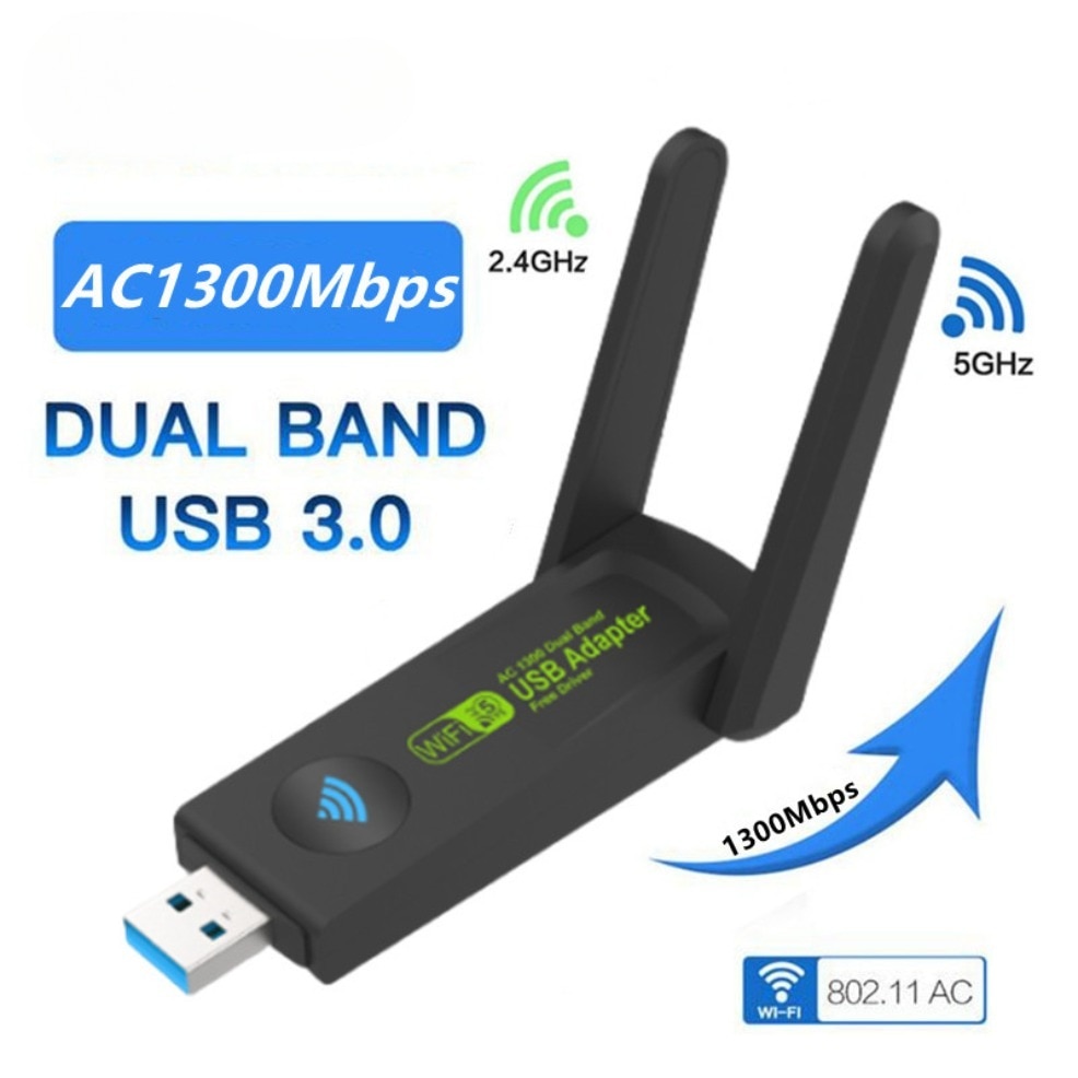 Adaptor Wifi USB fara fir, 2.4GHz+5GHz Dual Band, Card de retea fara ...