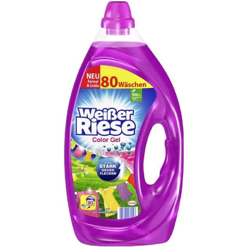 Detergent de rufe colorate gel Weisser Riese, 80sc/4L - eMAG.ro