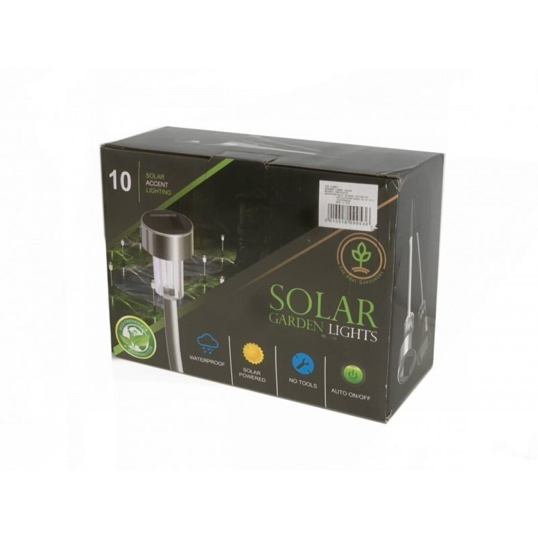 Set x 10 Lampa solara de gradina inox, H37cm - eMAG.ro