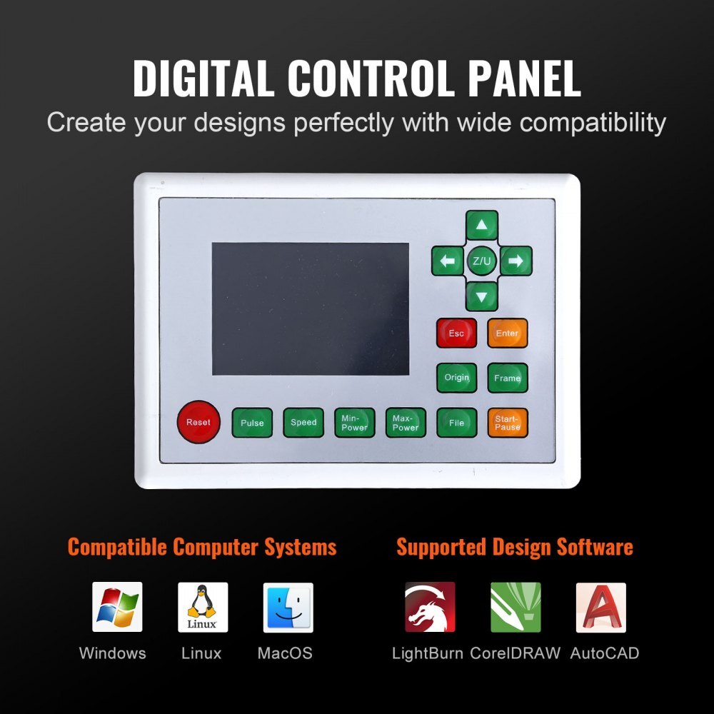 Masina de Gravat, Laser CO₂ de 60W, 40 x 60 cm, Panou de Control ...