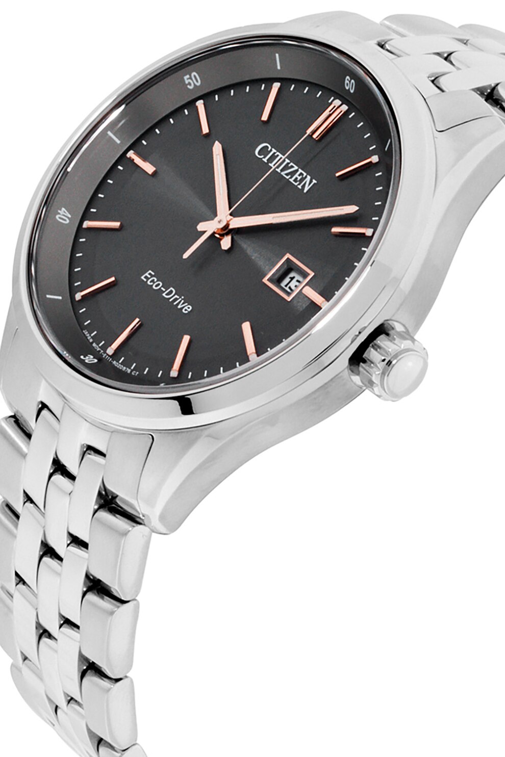 Citizen, Часовник Eco-Drive със силиконова каишка, Сребрист - eMAG.bg