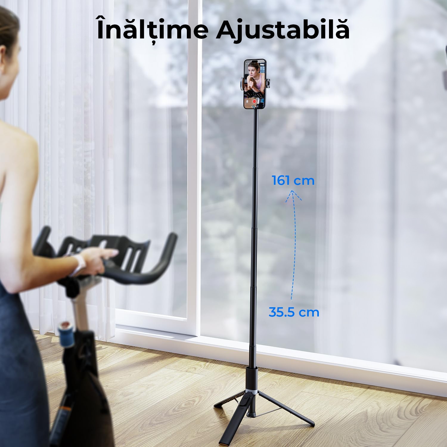 Trepied Foto Telescopic Profesional Elindor® Stativ Telefon, cu ...