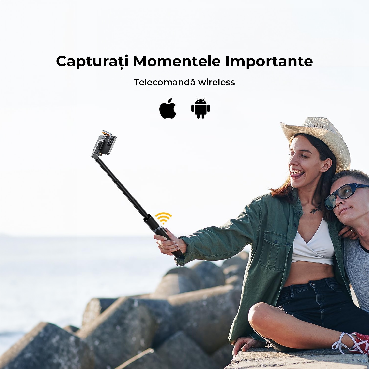 Trepied Foto Telescopic Profesional Elindor® Stativ Telefon, cu ...