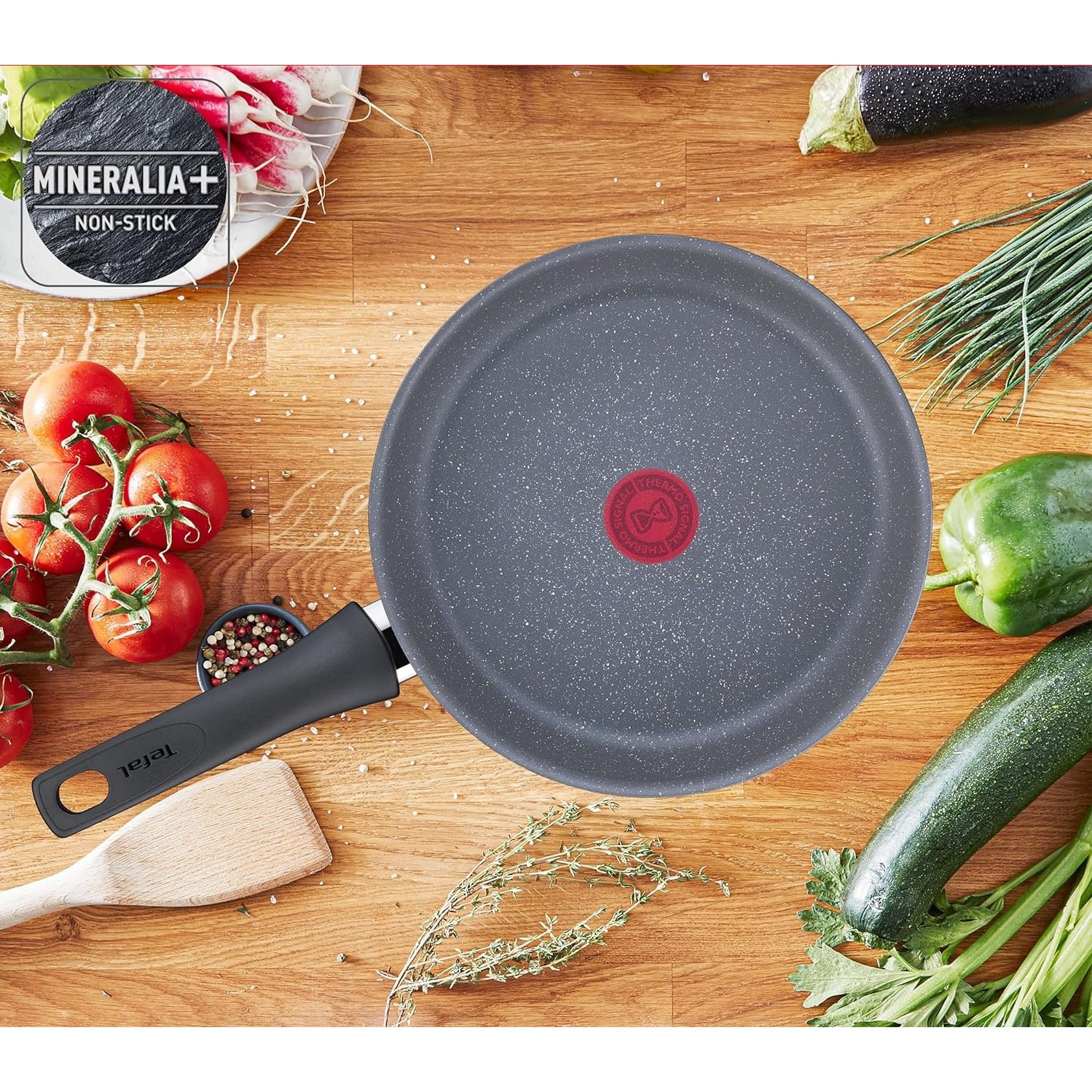 Set 2 tigai Tefal Healthy Chef, 24+28 cm, strat Mineralia+ anti-aderent ...