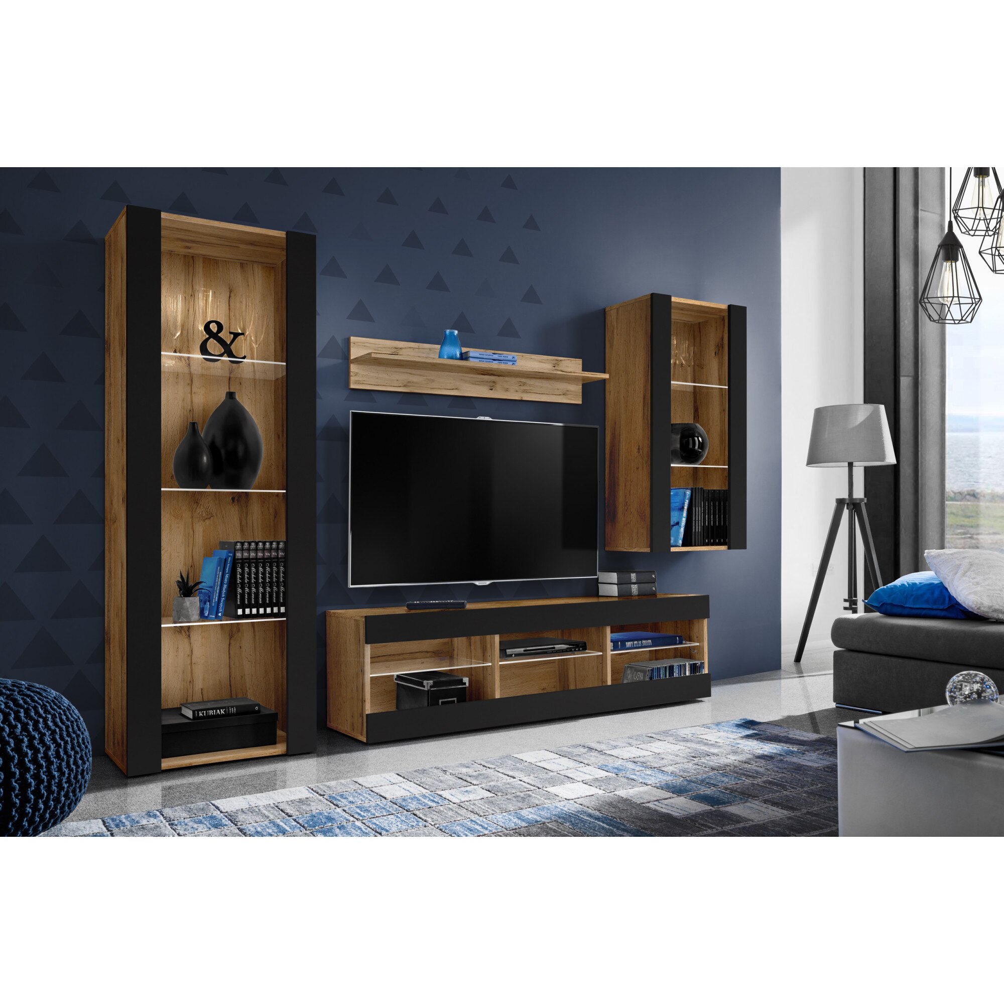 Set Mobila Living Tivoli Set Medio, Komodee, fara LED, PAL, 195 x 159 x ...