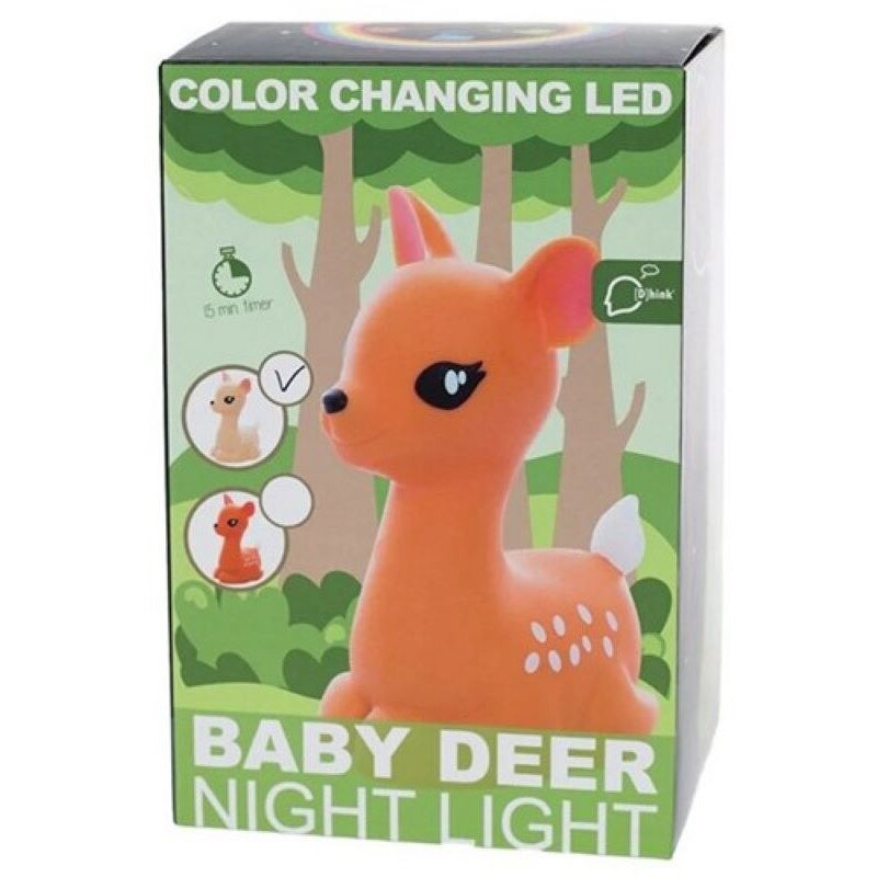 Lampa de veghe portabila pentru copii, Pui de caprioara, functioneaza ...