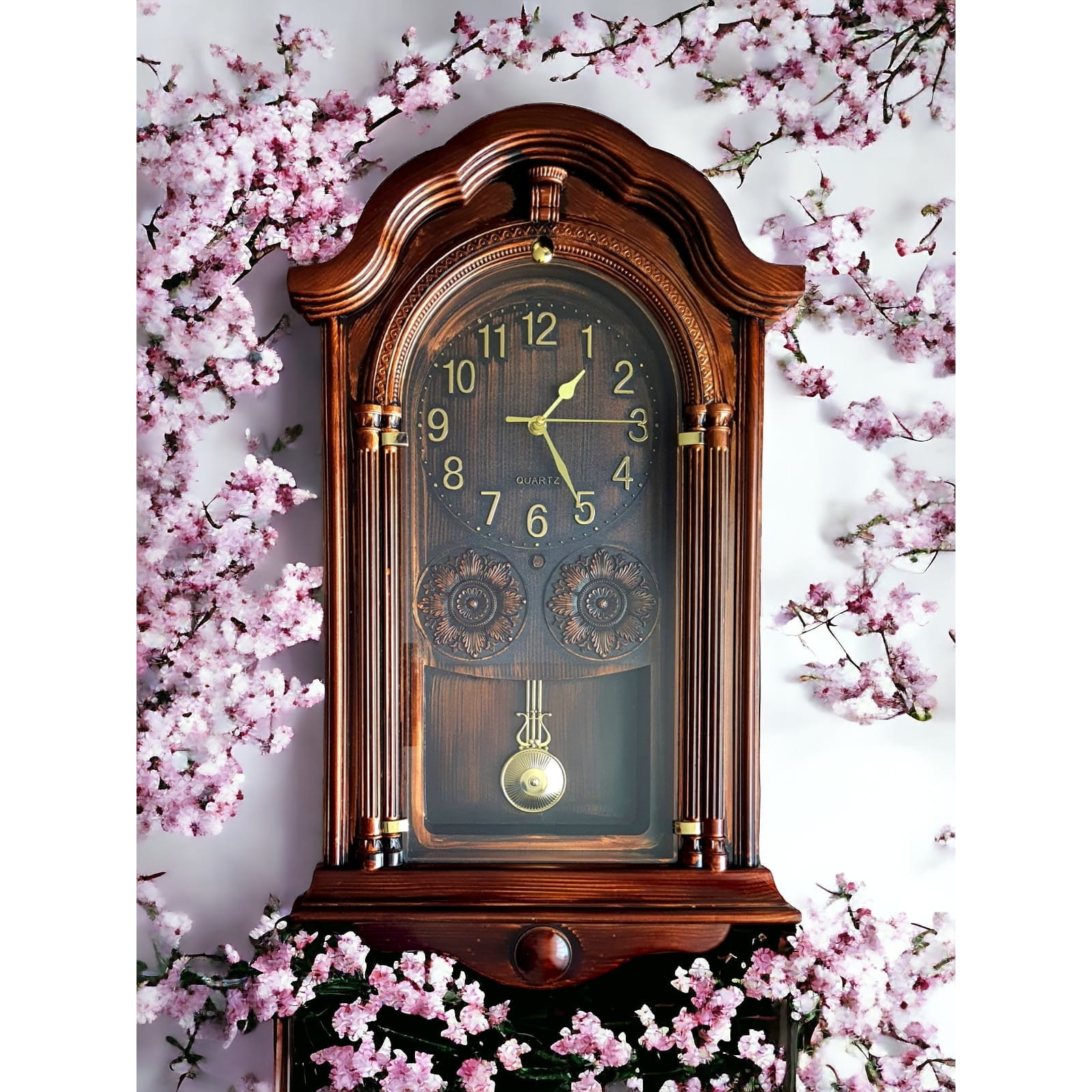 Ceas de perete cu pendul vintage 62 cm - eMAG.ro