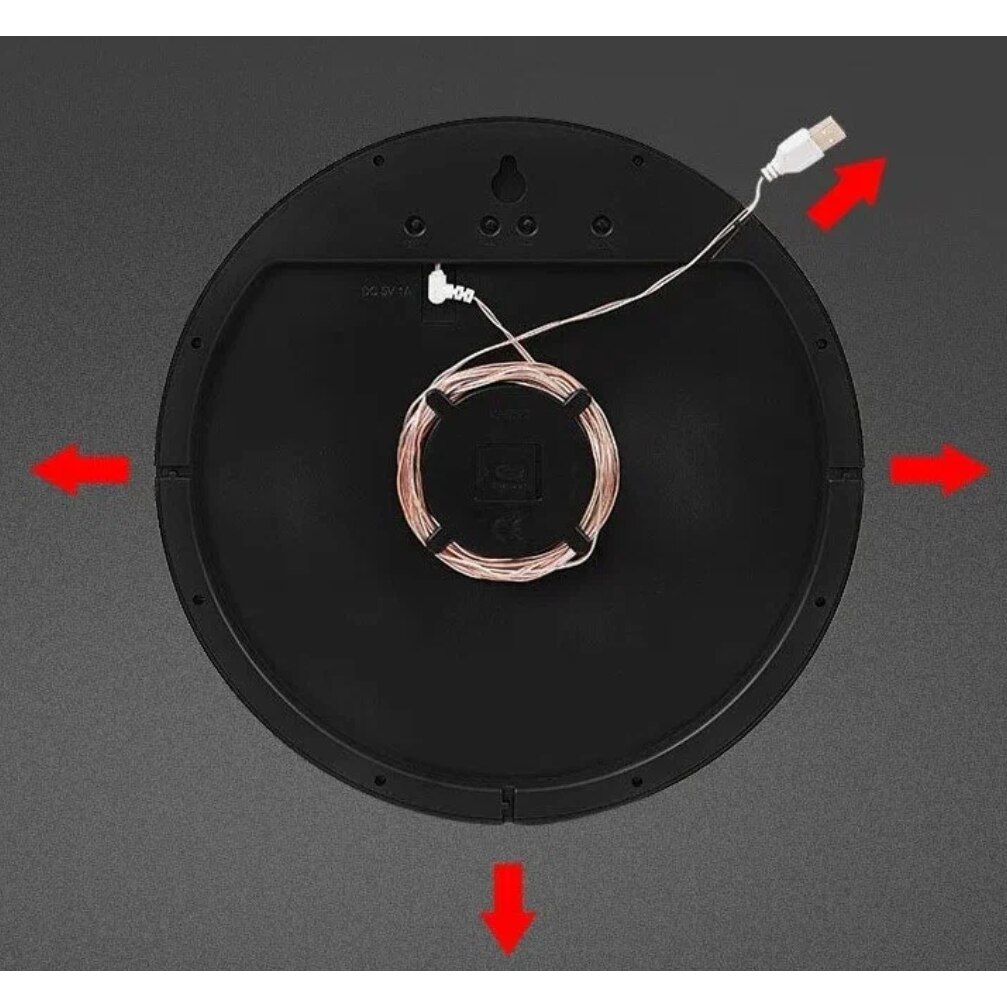 Ceas de Perete Digital Saiconcept®, Ecran LED, Afisaj Temperatura ...