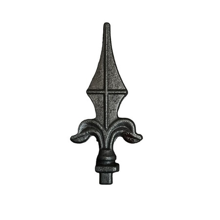 Varf din otel pentru garduri si porti din fier forjat, baza 11x11 mm ...