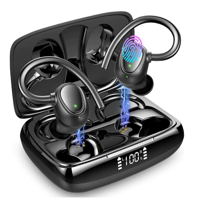 Casti fara fir Pro Run, Bluetooth 5.1, cu microfon HD, control tactil ...