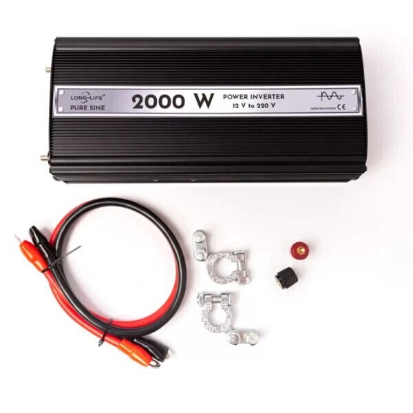Invertor 2000 W, sinus pur, 12 V - 220 V, auto si sisteme panouri ...
