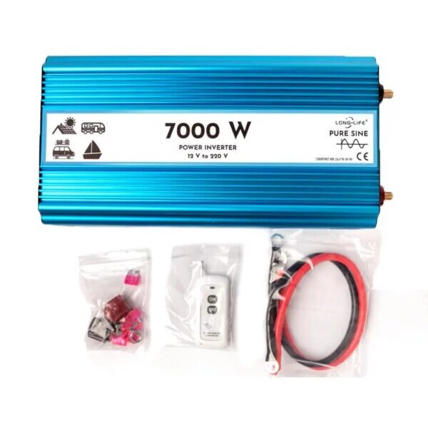 Invertor 7000 W, sinus pur, 12 V - 220 V, auto si sisteme panouri ...