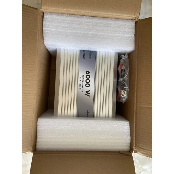 Invertor 6000 W, sinus pur, 24 V - 220 V, auto si sisteme panouri ...