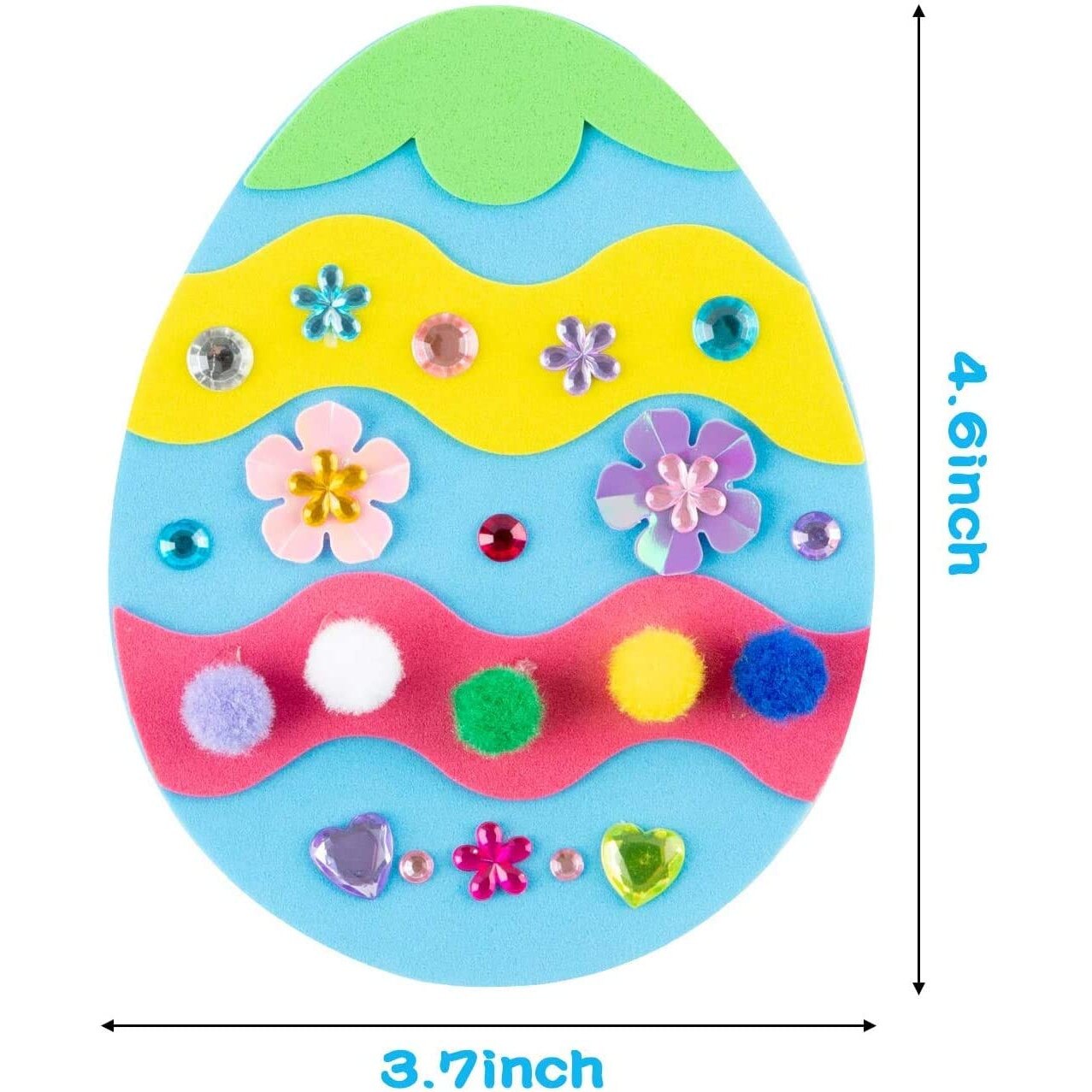 Set de creatie pentru oua de Paste BeYumi, 18 bucati, autocolante cu ...