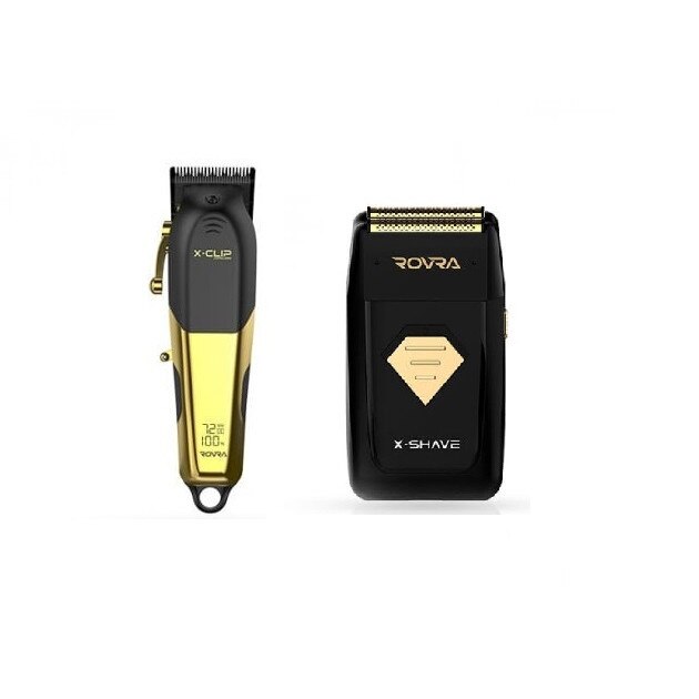 Set Profesional Rovra: Masina de Tuns X-Clip, si Aparat de Ras Dublu X ...
