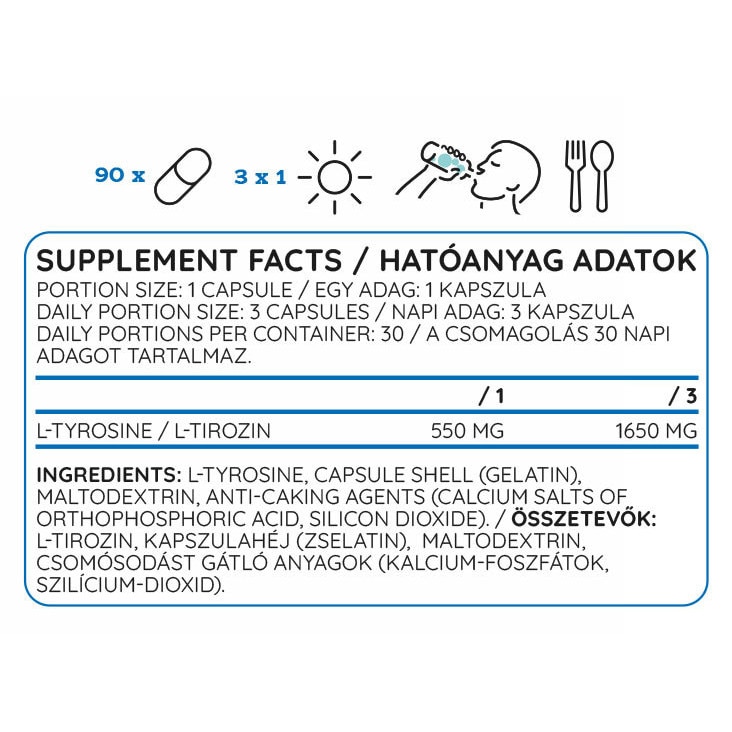 Nutriversum L-tirozina (90 capsule) - eMAG.ro
