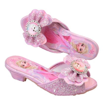 Pantofi de printesa Elsa Frozen cu toc mic pentru fete, Jurebecia ...