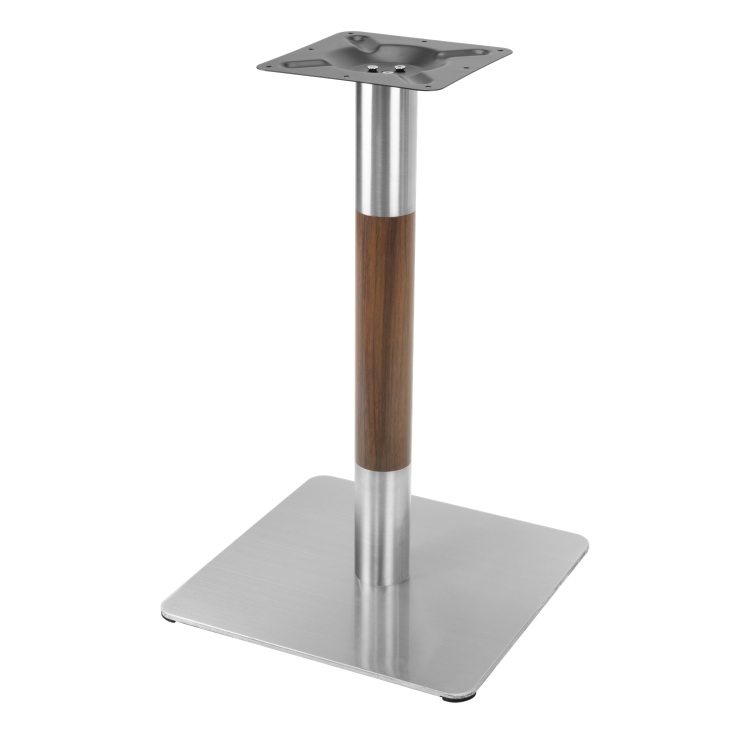 Picior metalic pentru masa RAKI, 45x45xh72cm, baza patrata, argintiu cu ...