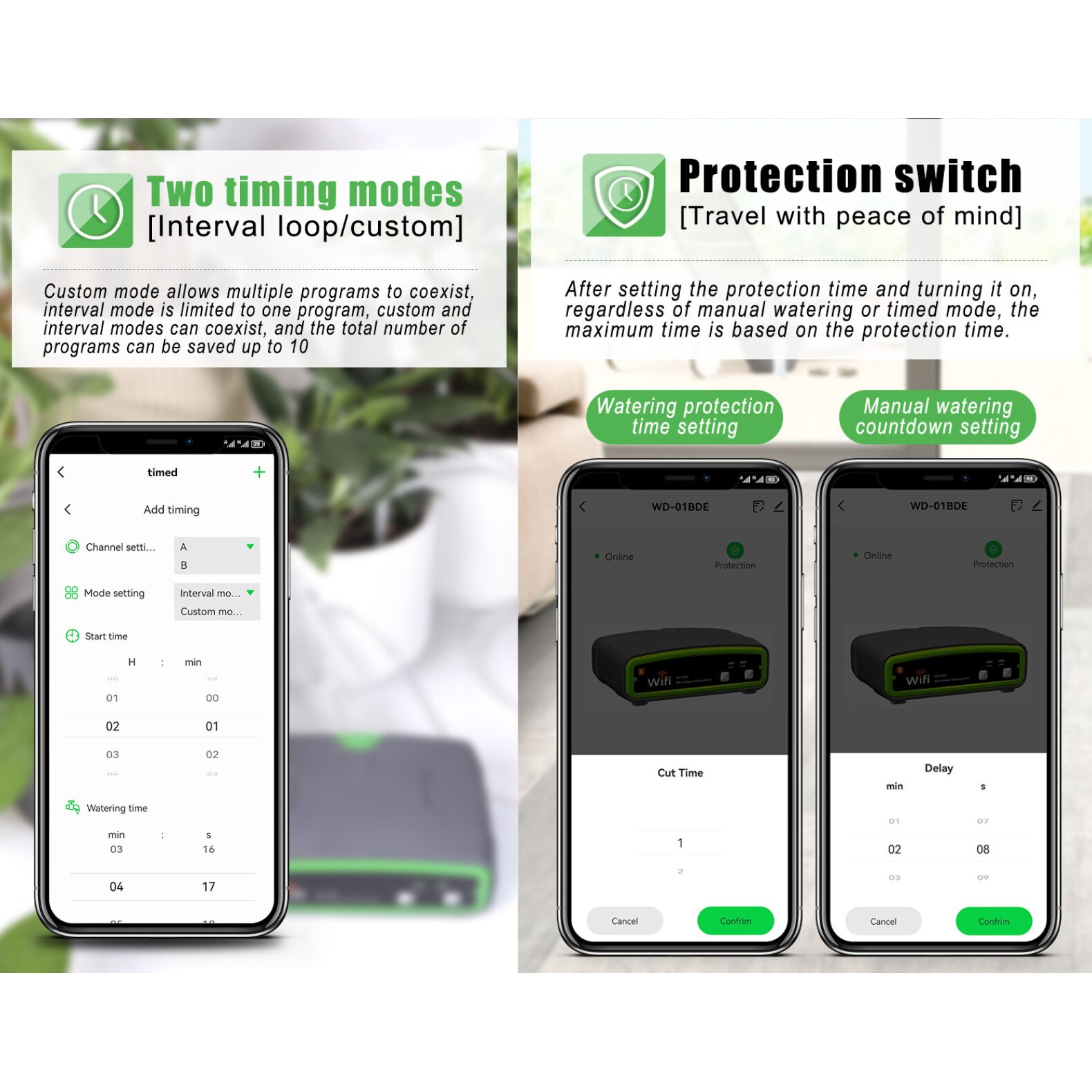 Kit de irigare la radacina plantelor, Florilor, WIFI, pentru 20 Ghivece ...