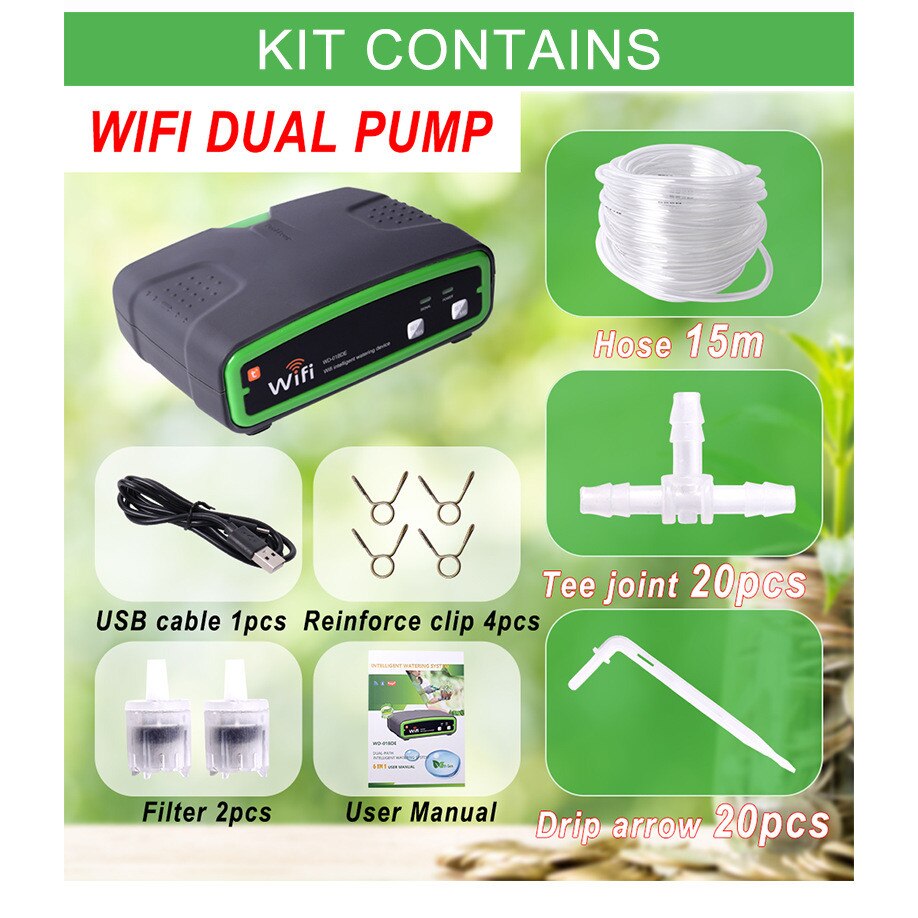 Kit de irigare la radacina plantelor, Florilor, WIFI, pentru 20 Ghivece ...