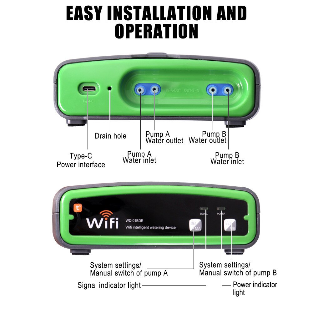 Kit de irigare la radacina plantelor, Florilor, WIFI, pentru 20 Ghivece ...