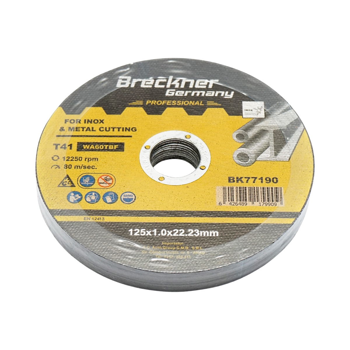 Set 10 discuri flex pentru taiat si polizat inox T41 125x1.0x22mm ...