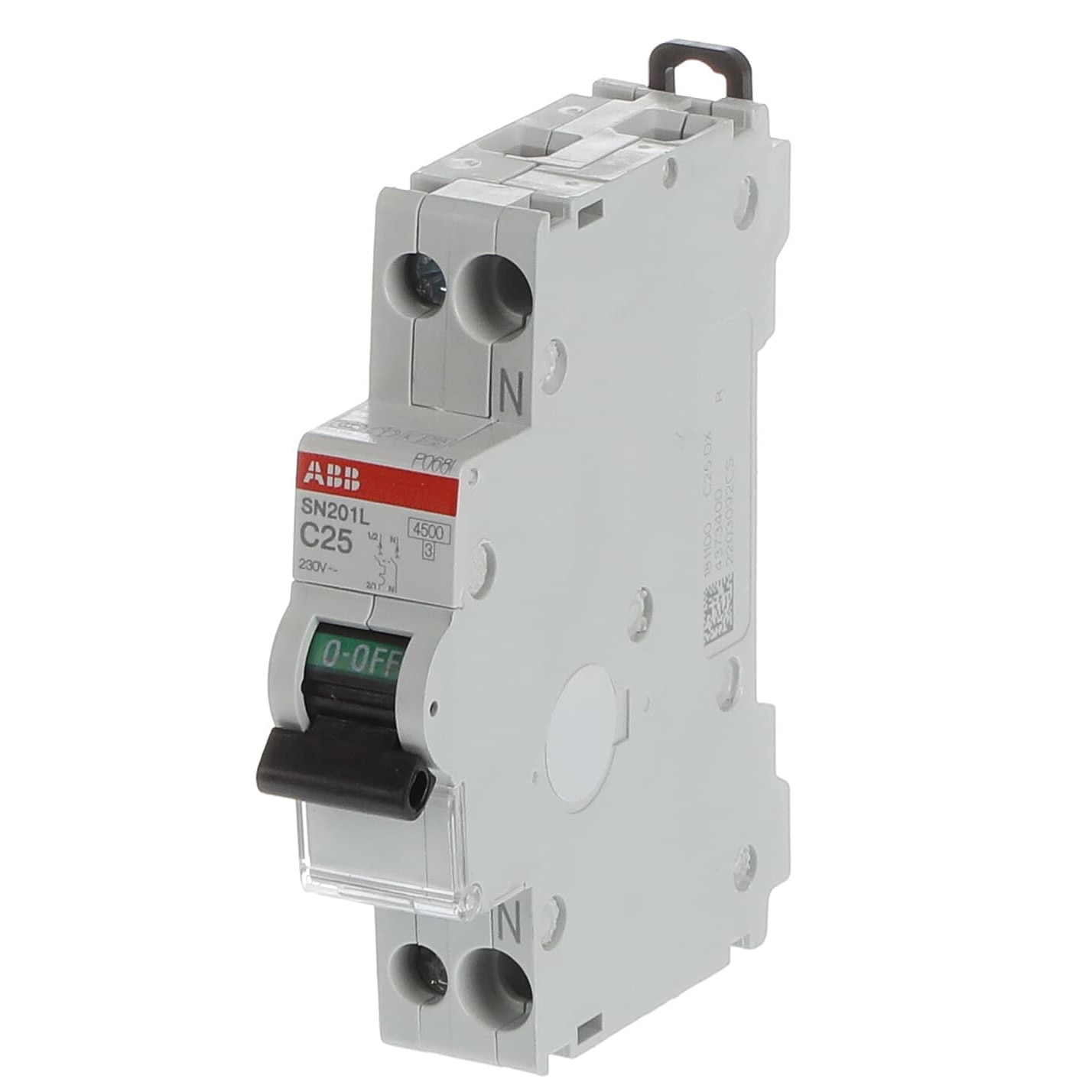 Siguranta electrica automata ABB 2CSS245101R0254, latime 1 modul, 4,5KA, 1P+N, caracteristica C ...