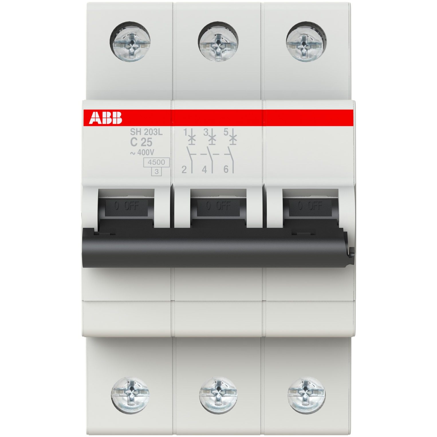 Siguranta electrica automata ABB 2CDS243001R0324, latime 3 module, 4,5KA, 3P, caracteristica C ...