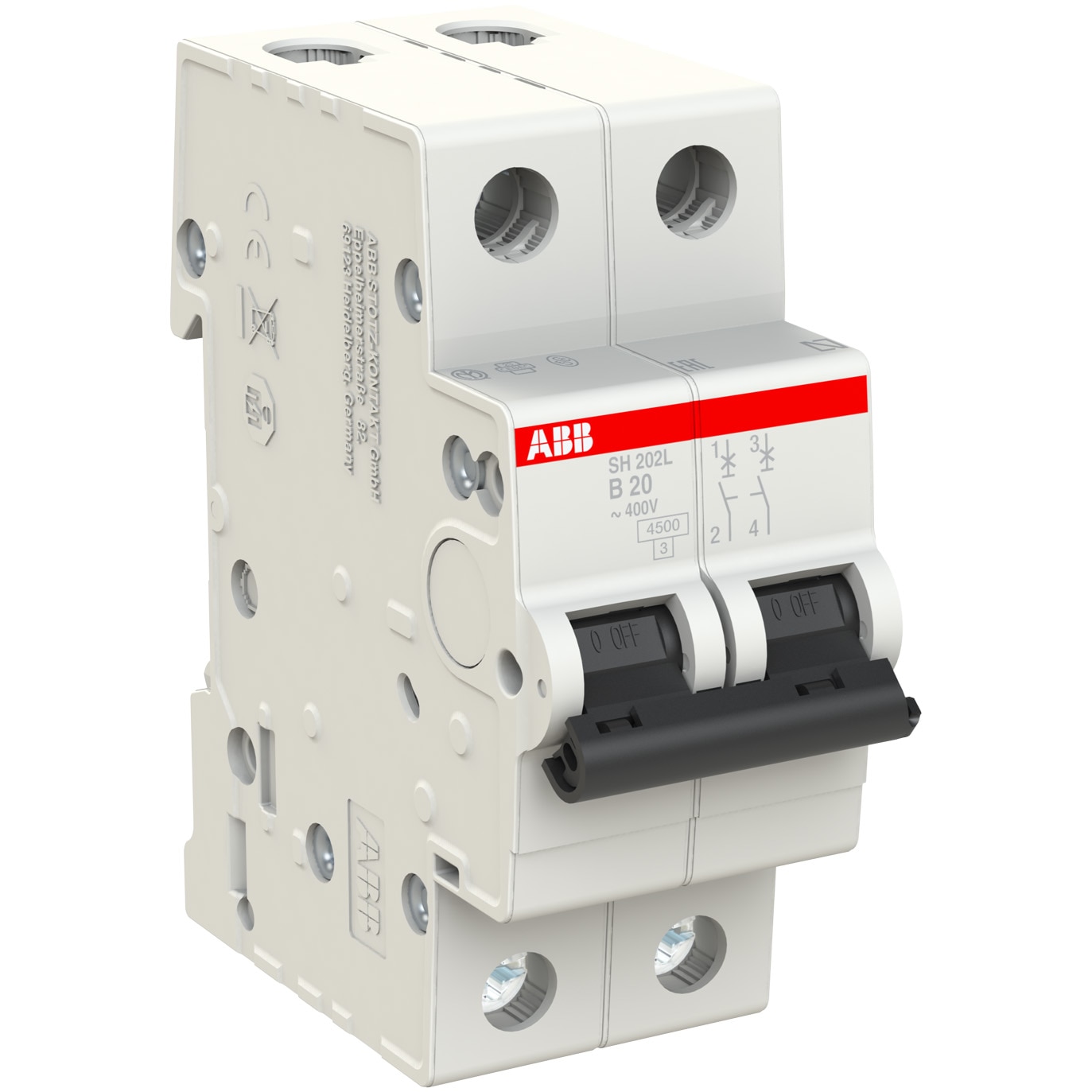 Siguranta electrica automata ABB 2CDS242001R0205, latime 2 module, 4,5KA, 2P, caracteristica B ...