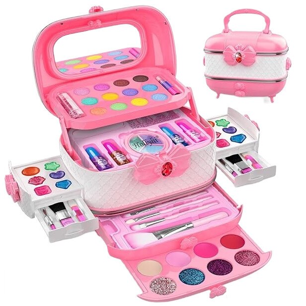 Trusa de machiaj pentru copii, Set Make-up WePro Store, solubile in apa ...