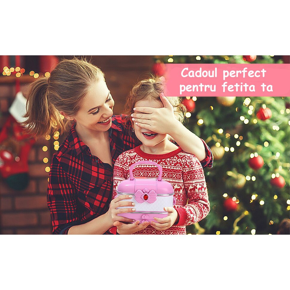 Trusa de machiaj pentru copii, Set Make-up WePro Store, solubile in apa ...