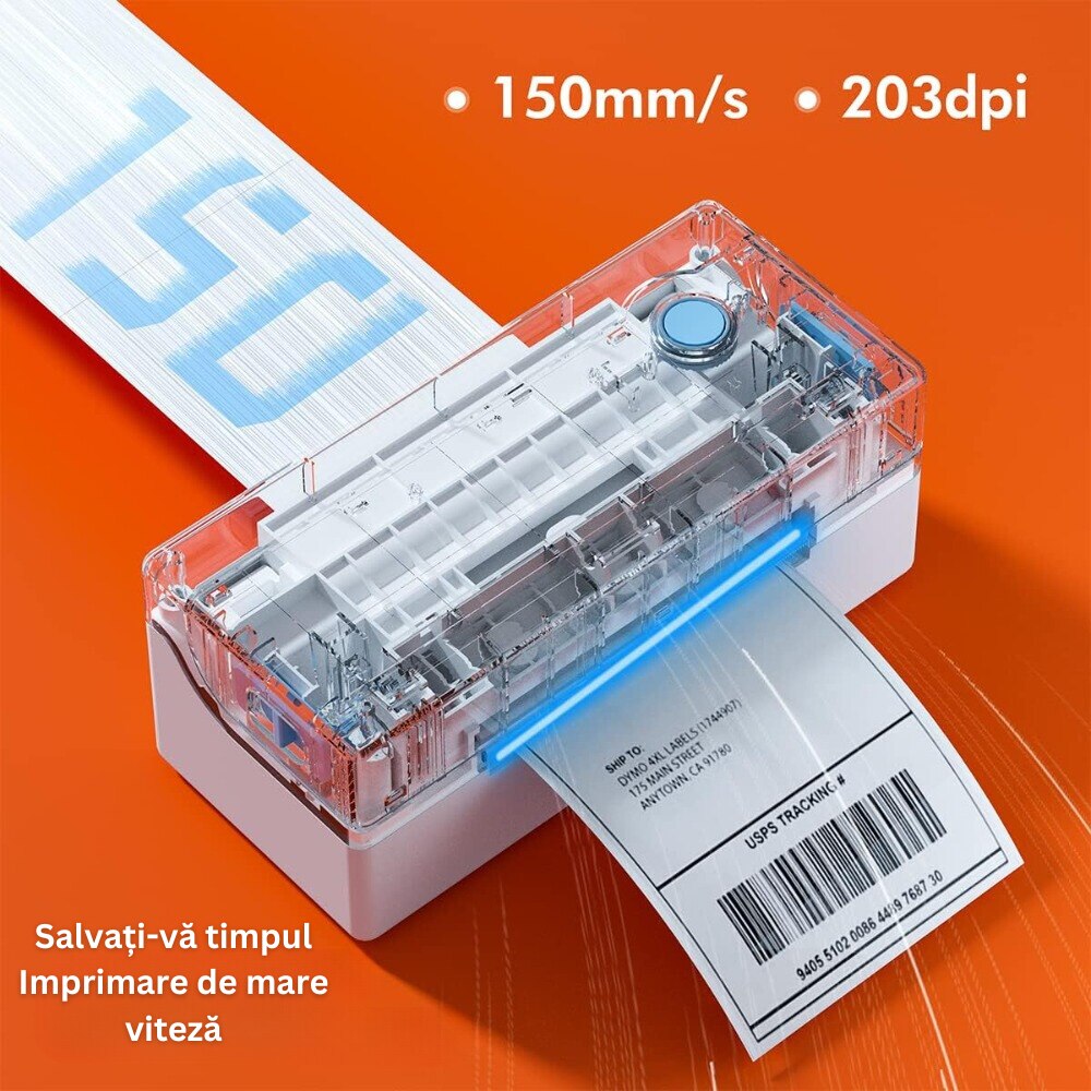 Imprimanta Termica Velixo®, pentru Etichete si AWB-uri, Viteza Printare ...