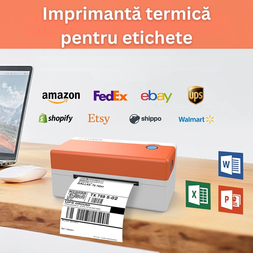 Imprimanta Termica Velixo®, pentru Etichete si AWB-uri, Viteza Printare ...