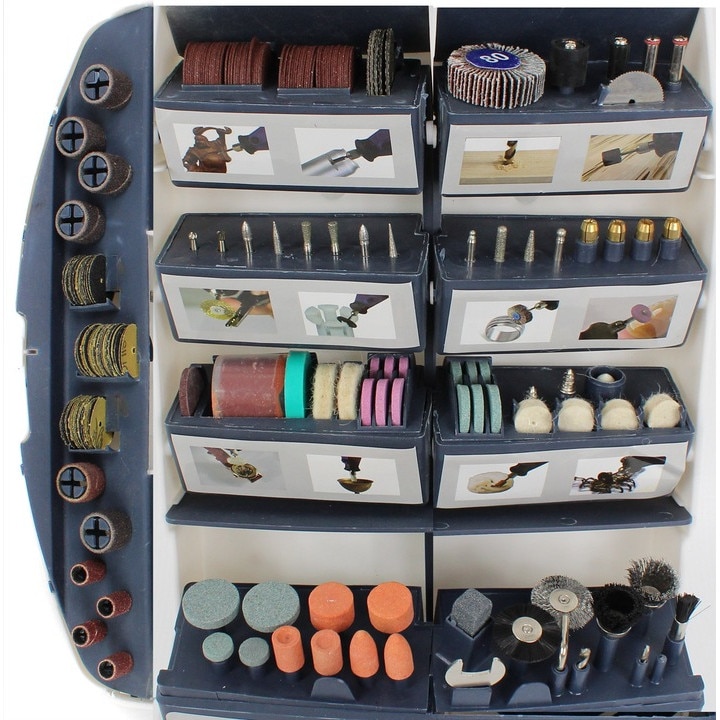 Mini biax 160W фреза за шлайфане с 300 аксесоара - eMAG.bg