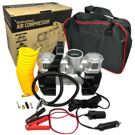 Compresor Auto Umflat Roti cu 2 Cilindri, Display Digital Programabil ...