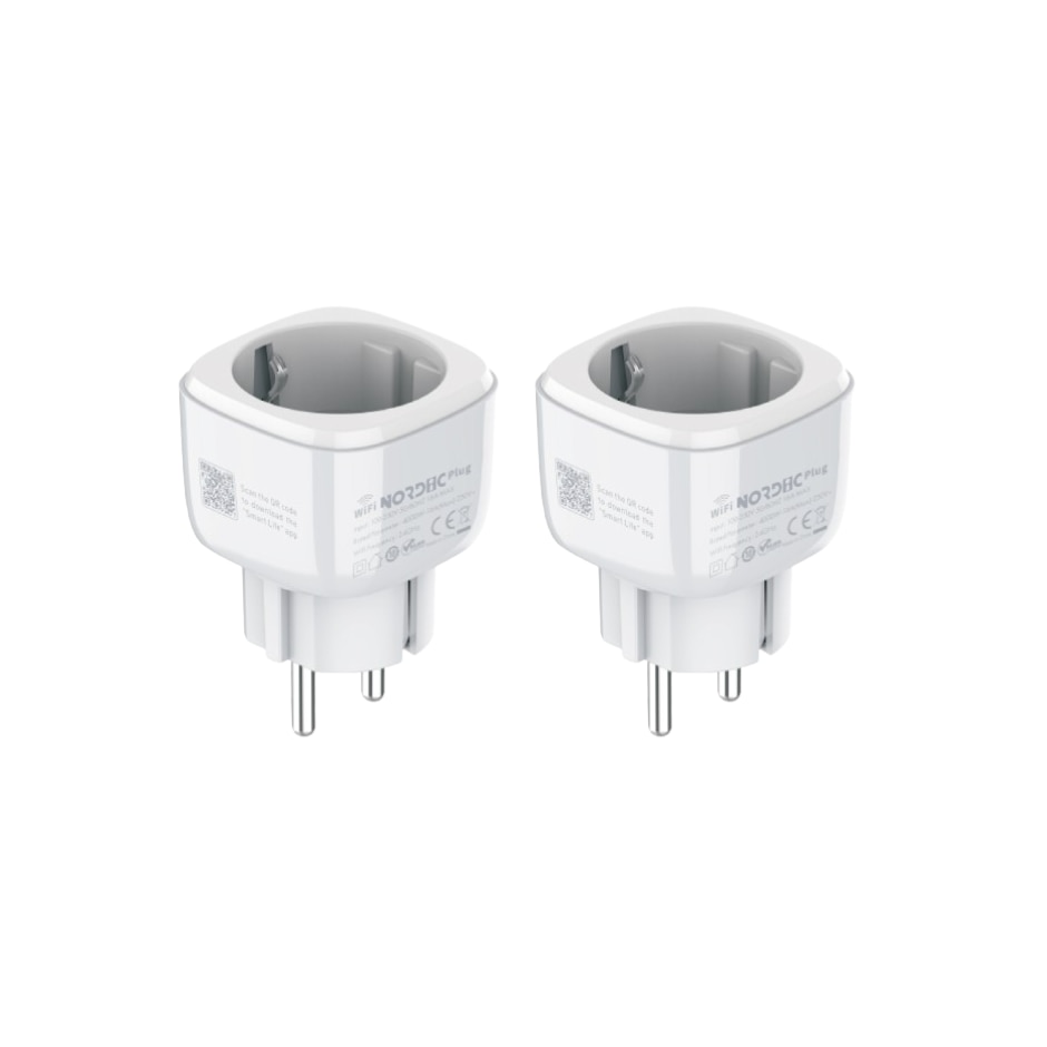 Set 2 bucati prize inteligente NORDIC, 16A, app Tuya, Smart Life ...
