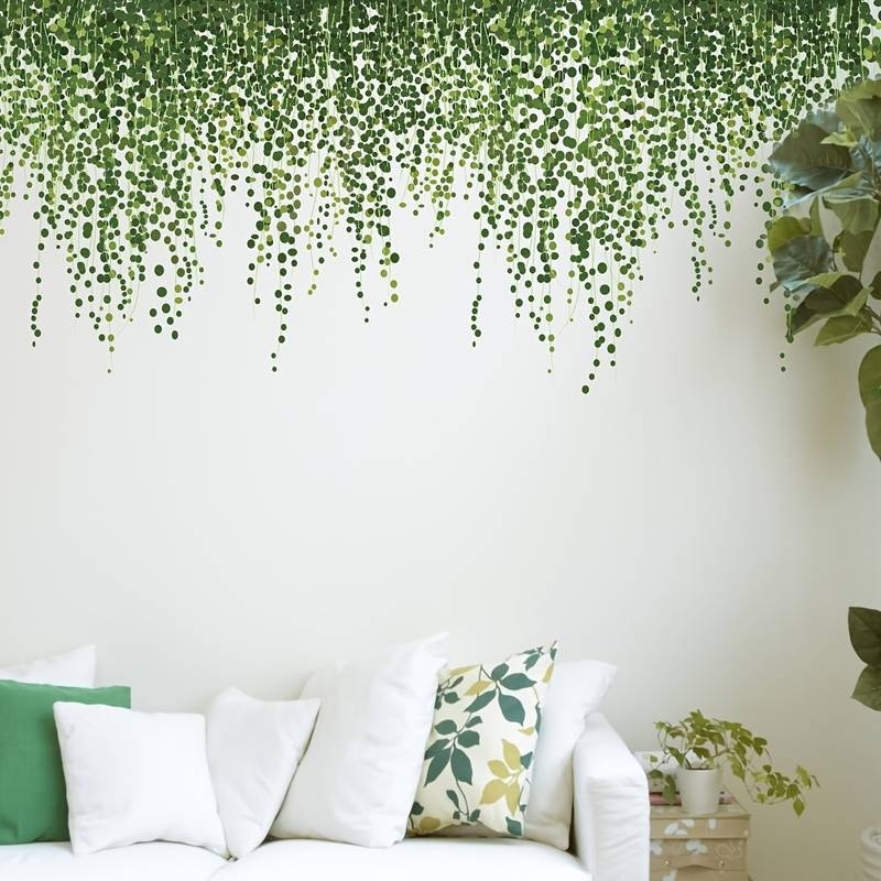 Sticker Decorativ Autoadeziv CCmax, Planta Curgatoare, Verde intens ...