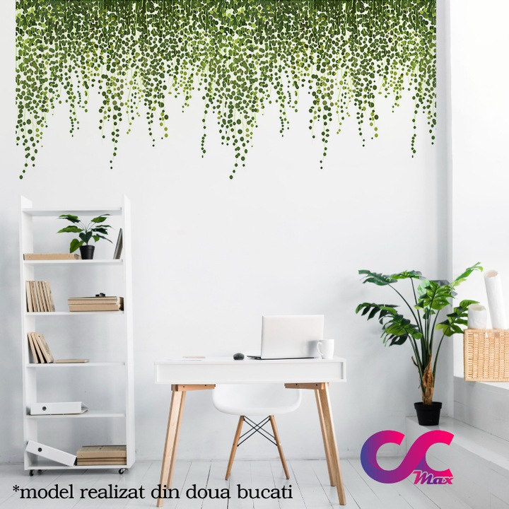 Sticker Decorativ Autoadeziv CCmax, Planta Curgatoare, Verde intens ...