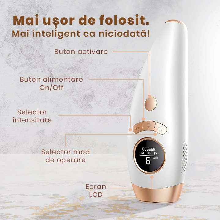 Epilator IPL Xenomo® GLOW, Pentru epilare definitiva fara durere ...