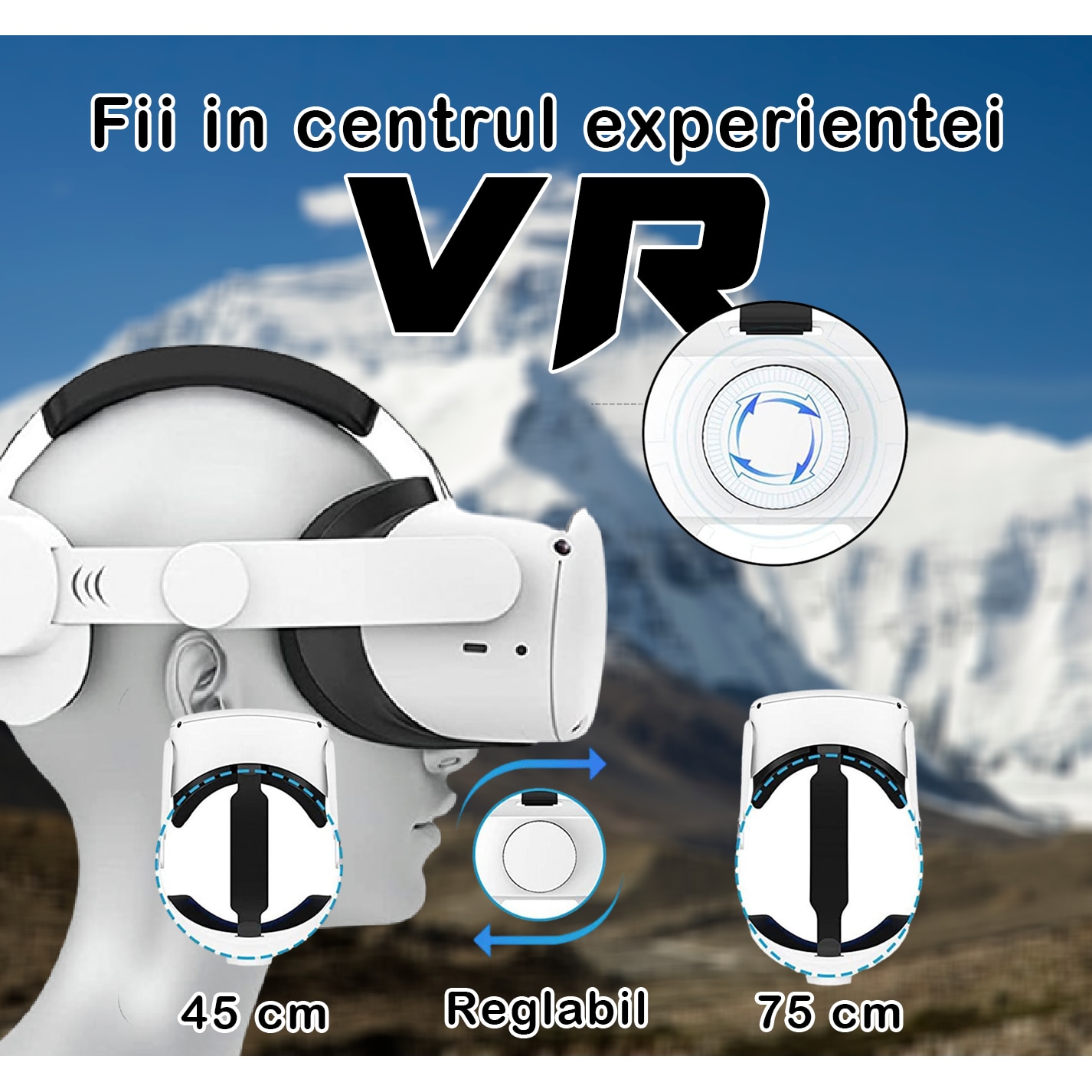 Curea pentru Oculus/Meta Quest 2, Reglabila, Ultraconfortabila, Usor de ...
